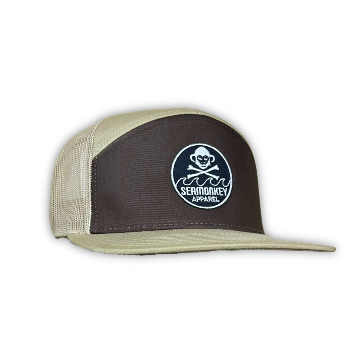 Brown/Tan Logo Trucker Hat – SeaMonkey Apparel