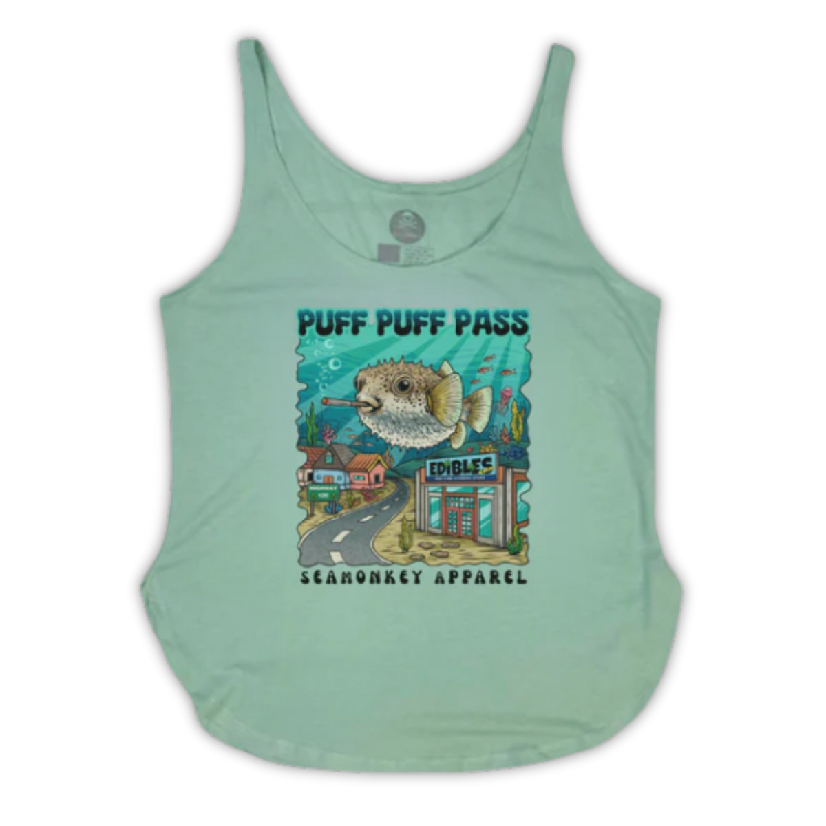 Ladies Puff Puff Pass Tank – SeaMonkey Apparel