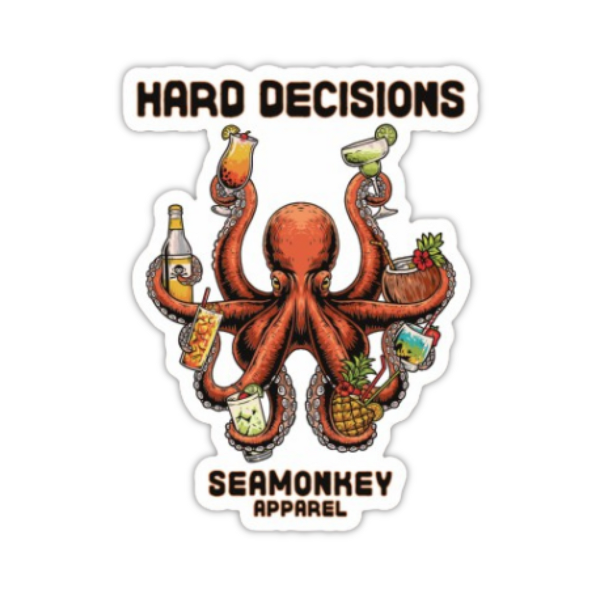 Hard Decisions Sticker – SeaMonkey Apparel
