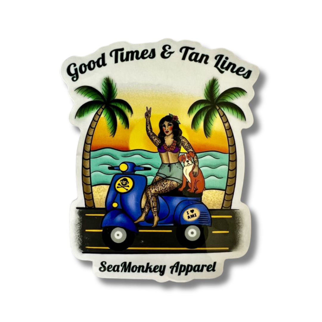 Good Times & Tan Lines Sticker – SeaMonkey Apparel